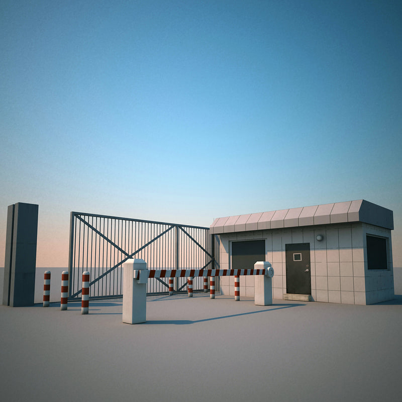 guard building gate obj