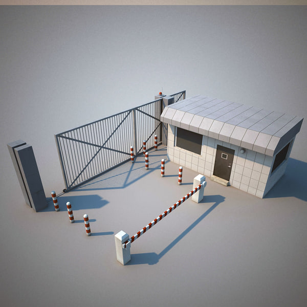guard building gate obj