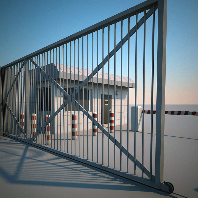 guard building gate obj