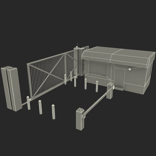 guard building gate obj