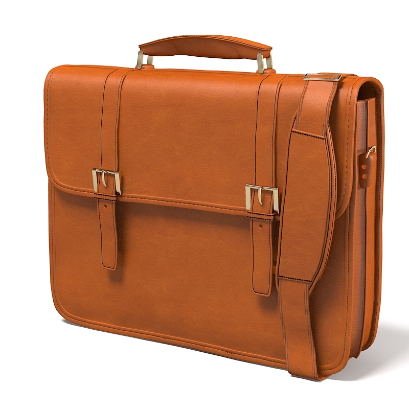 3d man buisness bag model