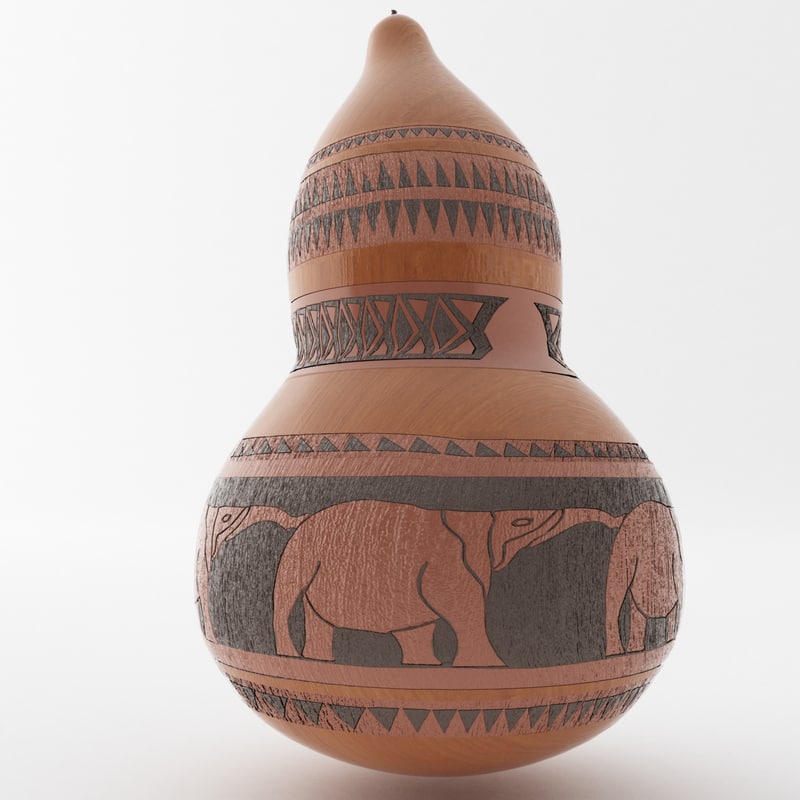 calabash african art 3d obj