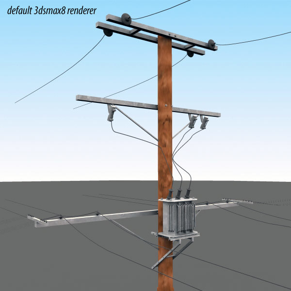 electric pole 3d model