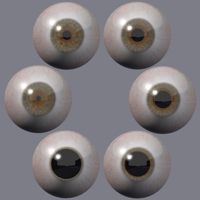 3d eyes pupil model