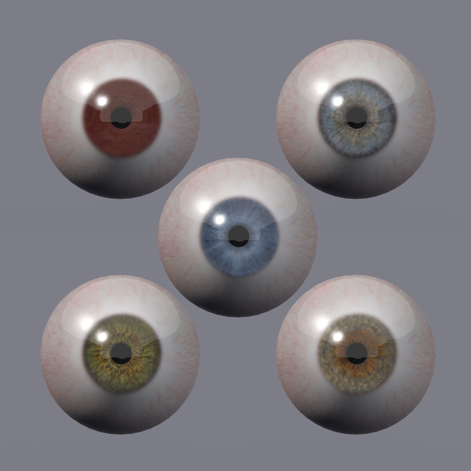 3d eyes pupil model