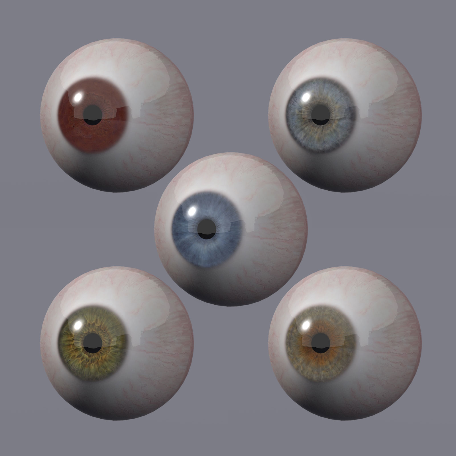 3d eyes pupil model