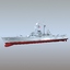 uss arkansas cgn-41 sh-60 3d model
