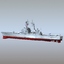 uss arkansas cgn-41 sh-60 3d model