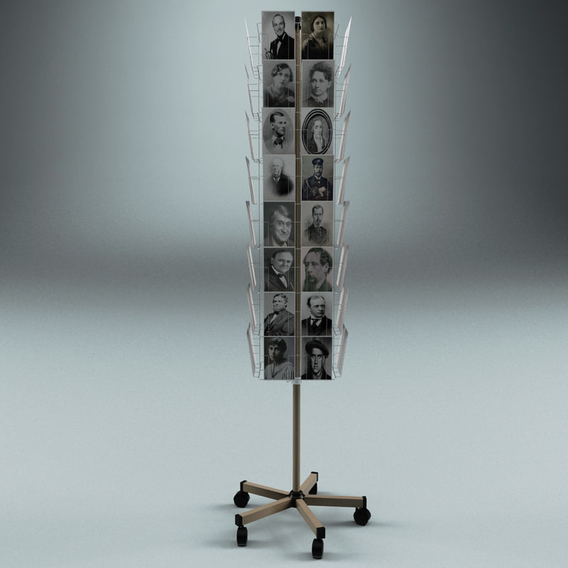 3d postcard rack v2 model