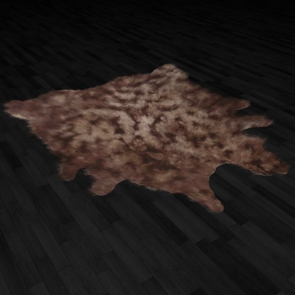 3d fur rug animals skin