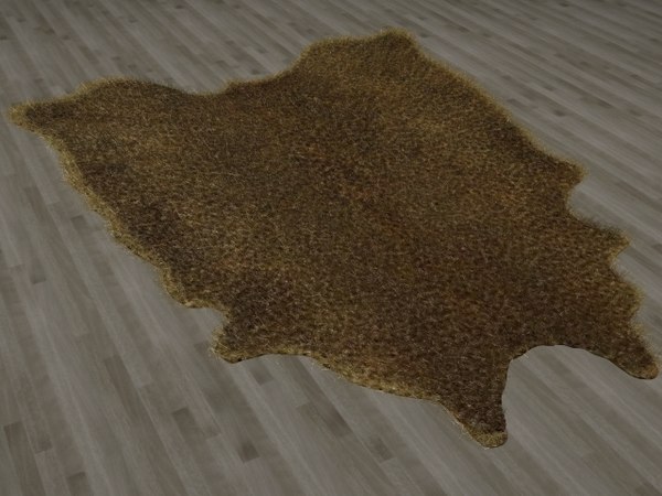 3d fur rug animals skin