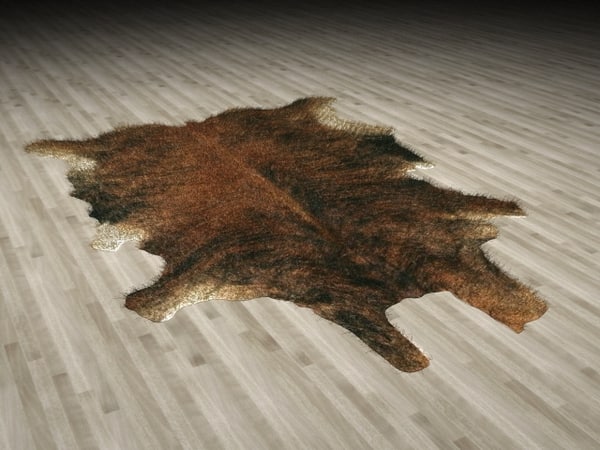 3d fur rug animals skin