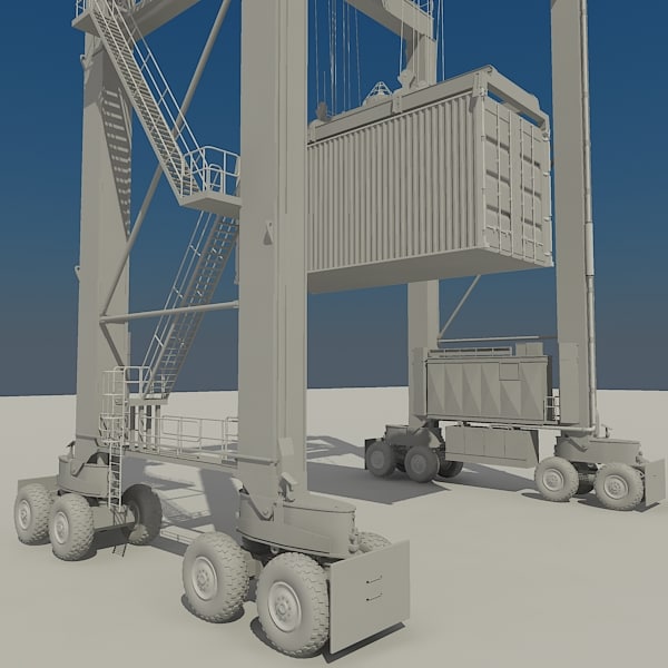 rtg crane 3d model