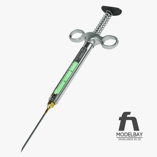 3d model syringe medicine