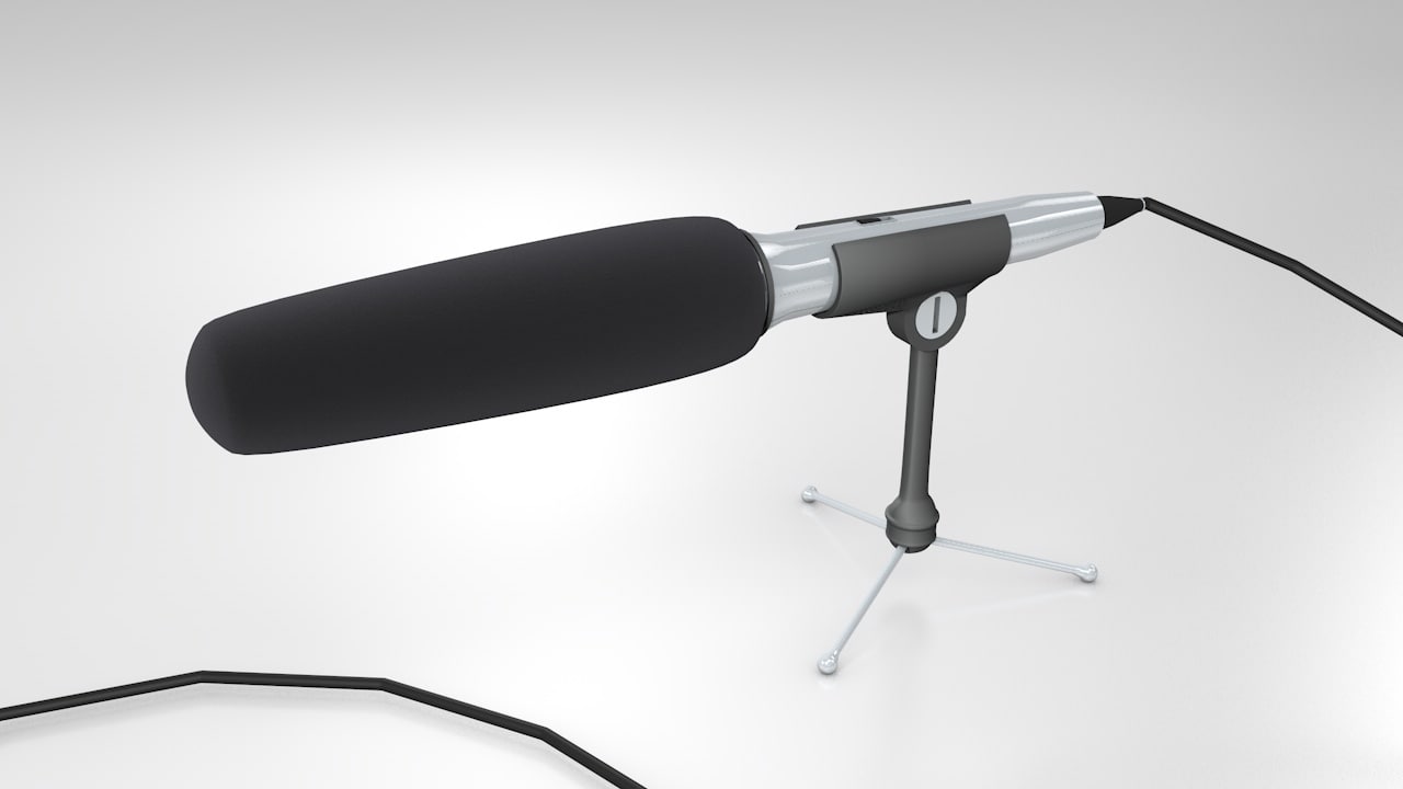 free microphone mic 3d model