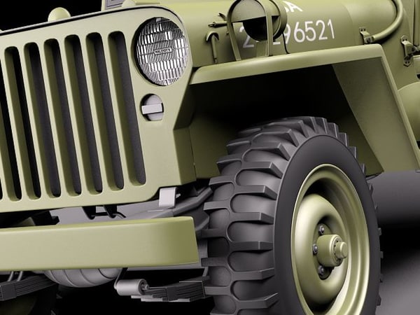 3d model jeep willys
