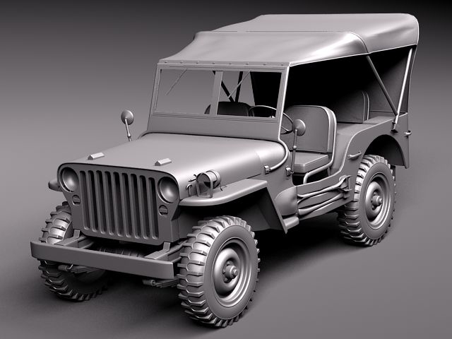 3d model jeep willys