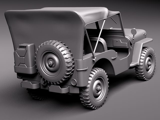 3d model jeep willys