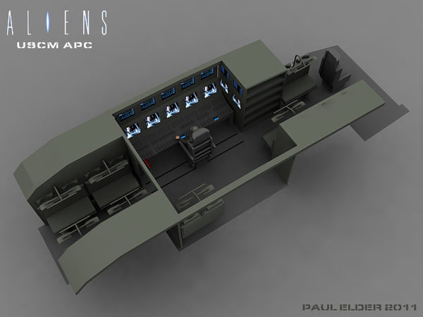 apc aliens interior 3d max