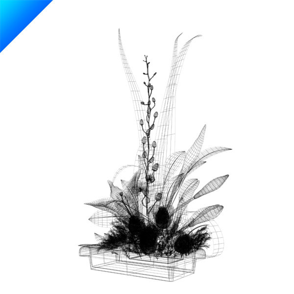 3d model flower arrangement