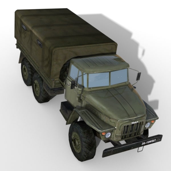 modelo 3d Camión militar Ural 375 - TurboSquid 611341