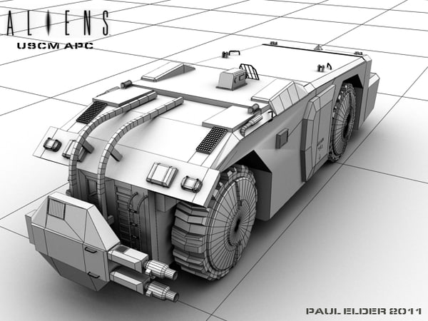 apc aliens interior 3d max