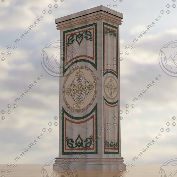 marble column design dxf