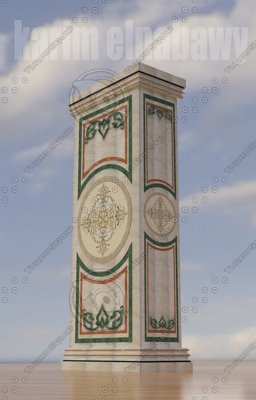 marble column design dxf