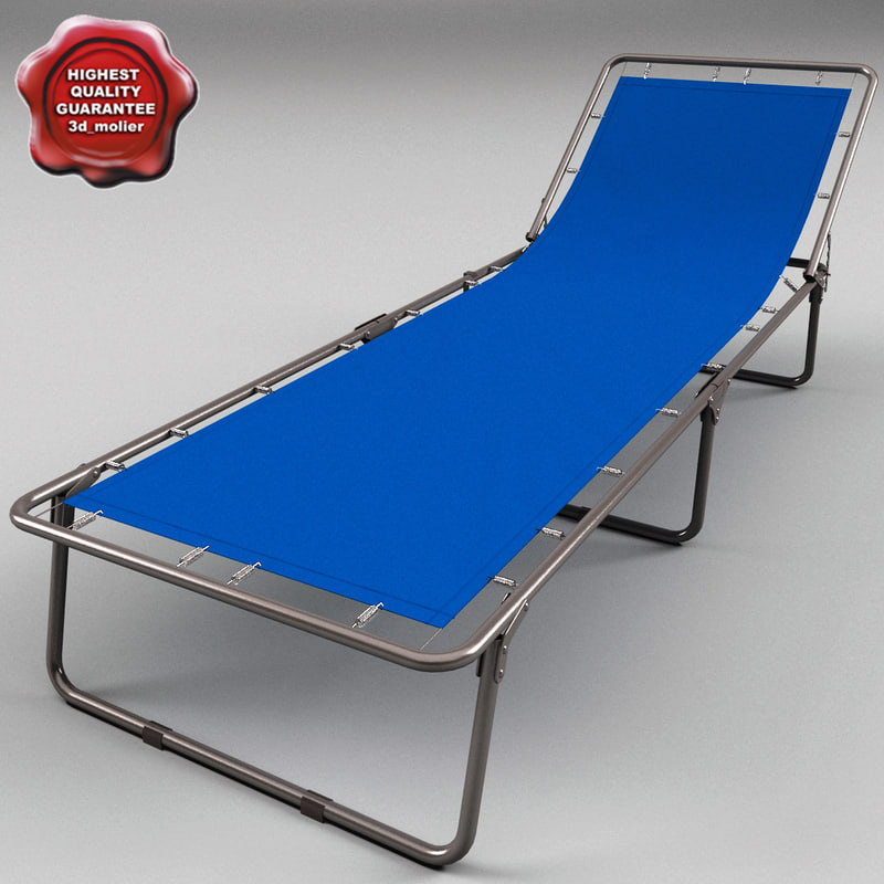 folding cot 3d model