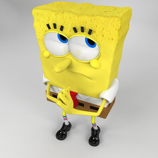 cartoon bob sponge squarepants 3d max