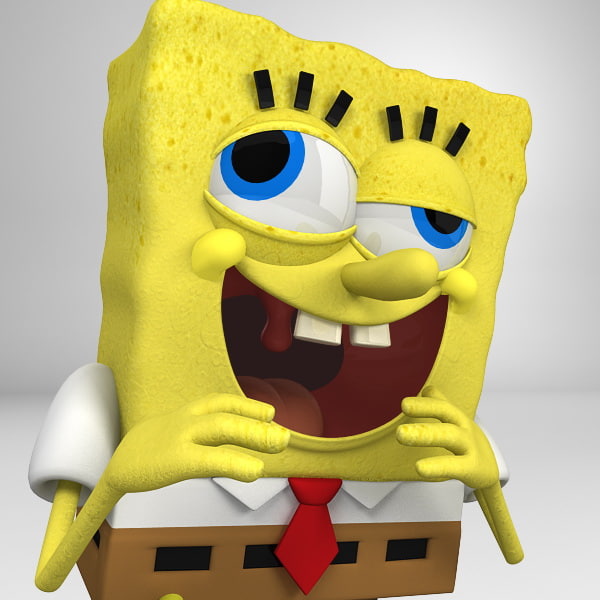 cartoon bob sponge squarepants 3d max