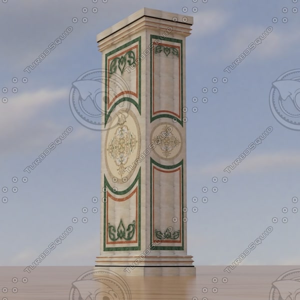 marble column design dxf