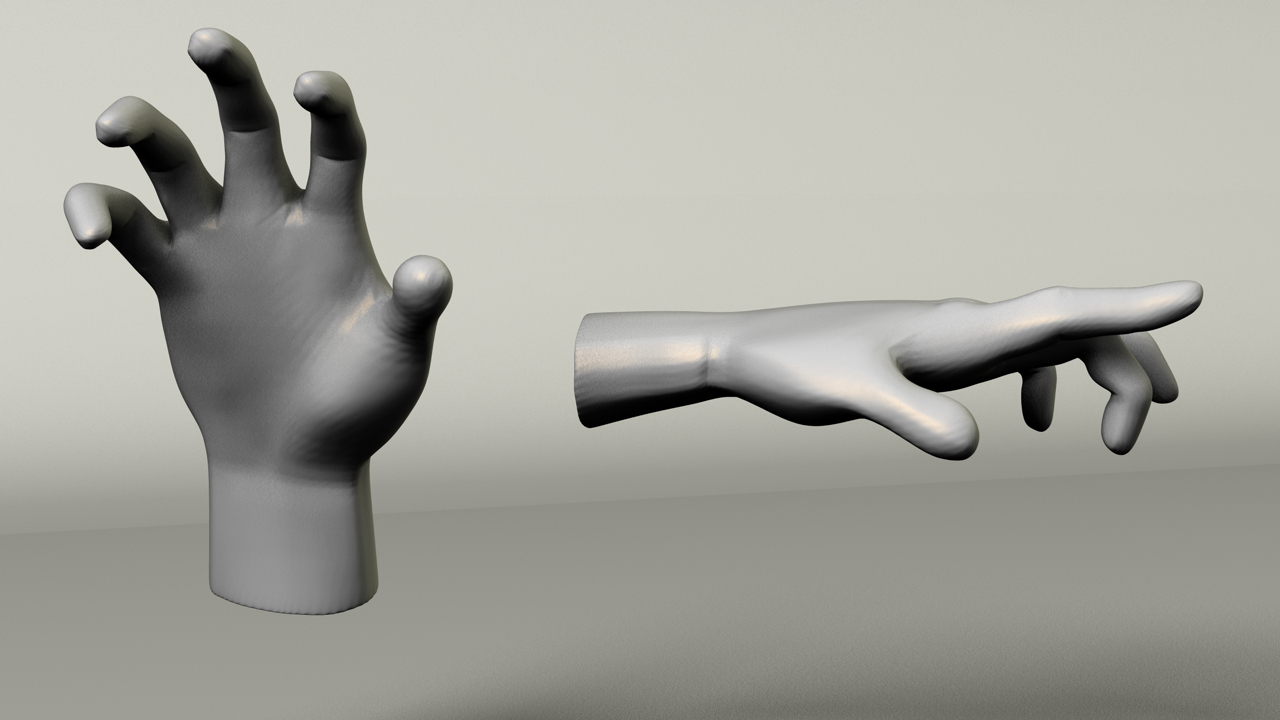 hands rigged c4d
