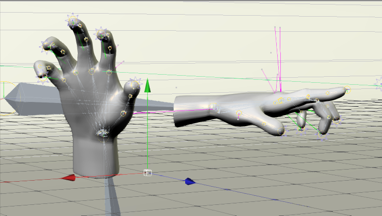 hands rigged c4d