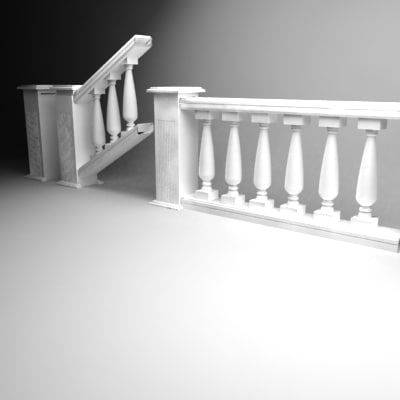 3d model handrail