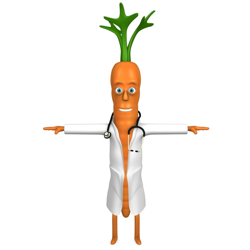 3d doctor carrot character