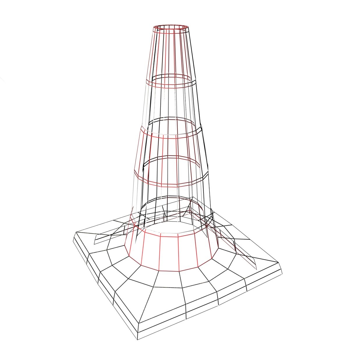 3d model 4 traffic cones