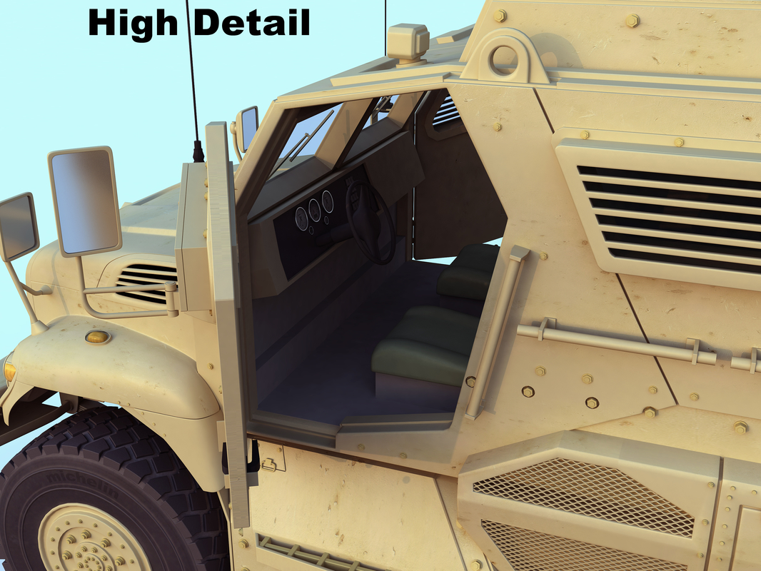 3d maxxpro mrap vehicle model