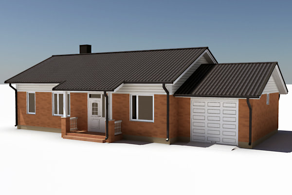 3d model of 20 frame houses nr