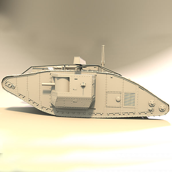 british mark v tank 3d model