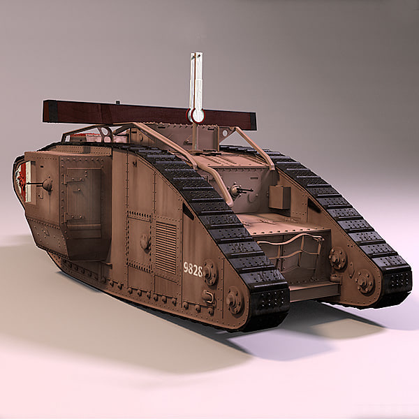 british mark v tank 3d model