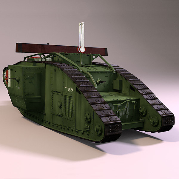 british mark v tank 3d model