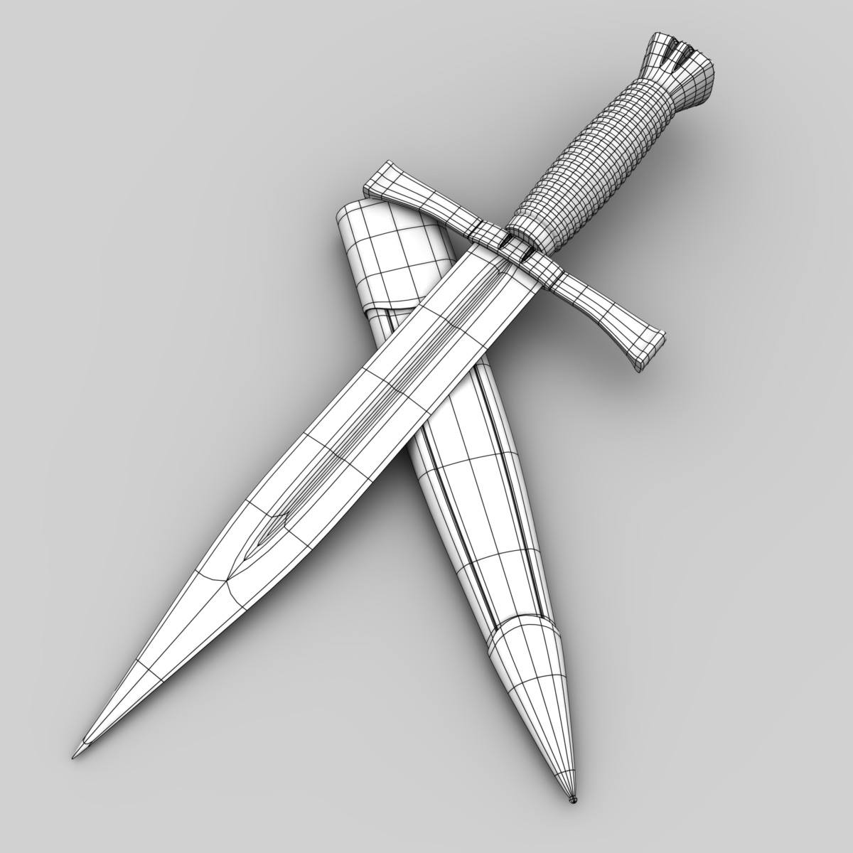 medieval dagger 3d lwo