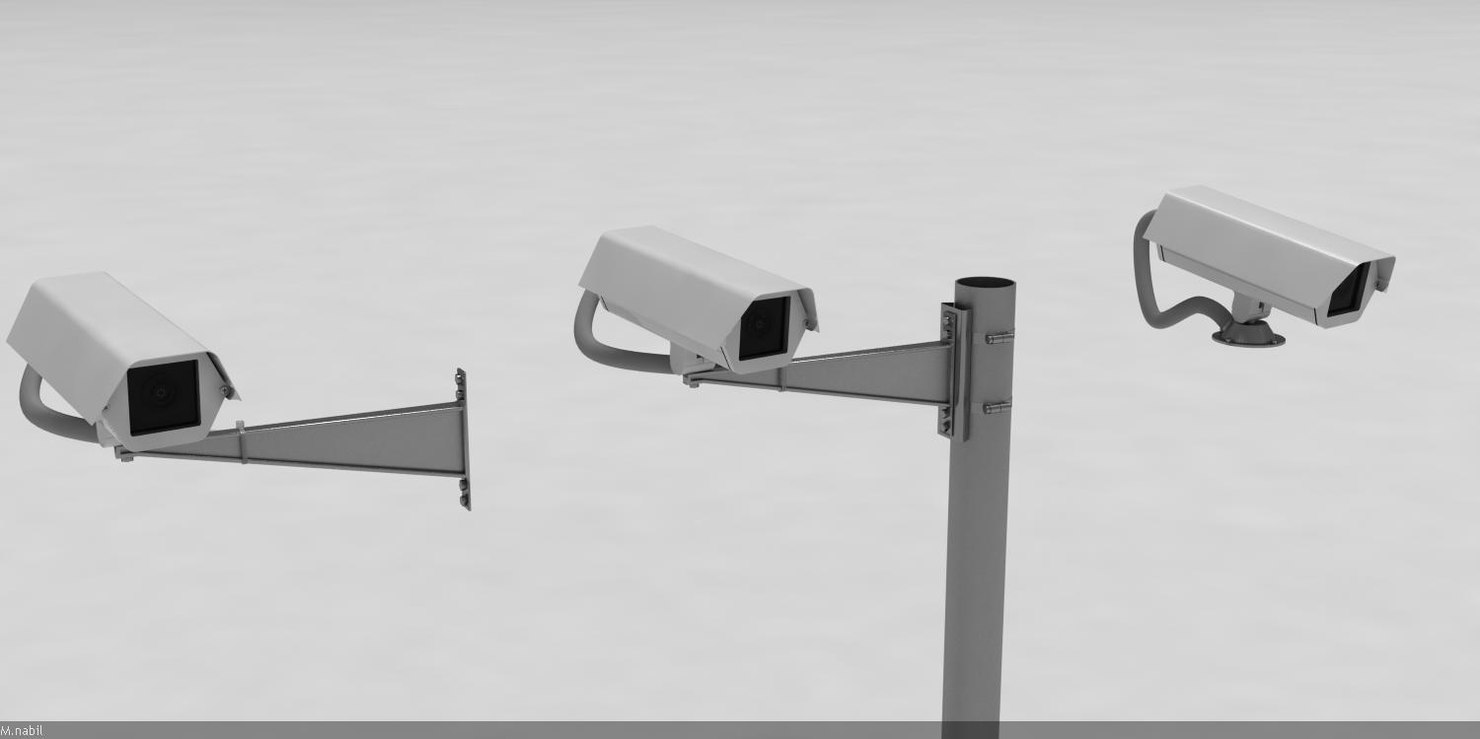 3d model of security camera