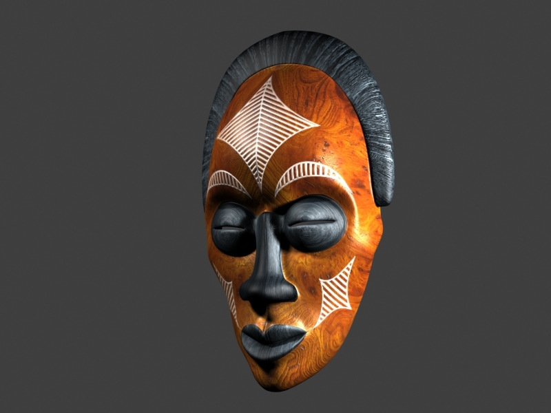 african mask 3d model