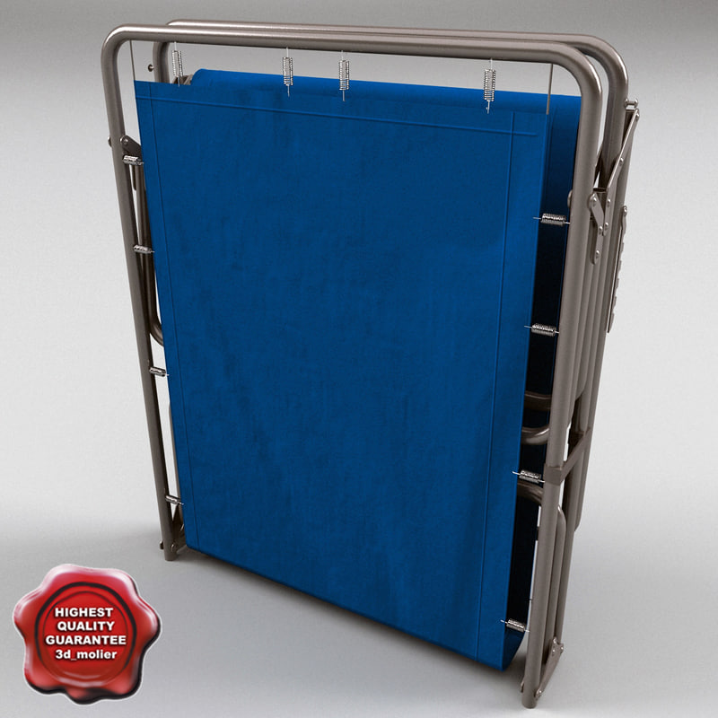 3d model of folding cot closed