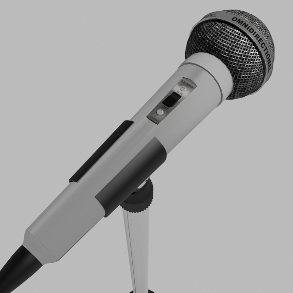 3d realistic microphone mic model