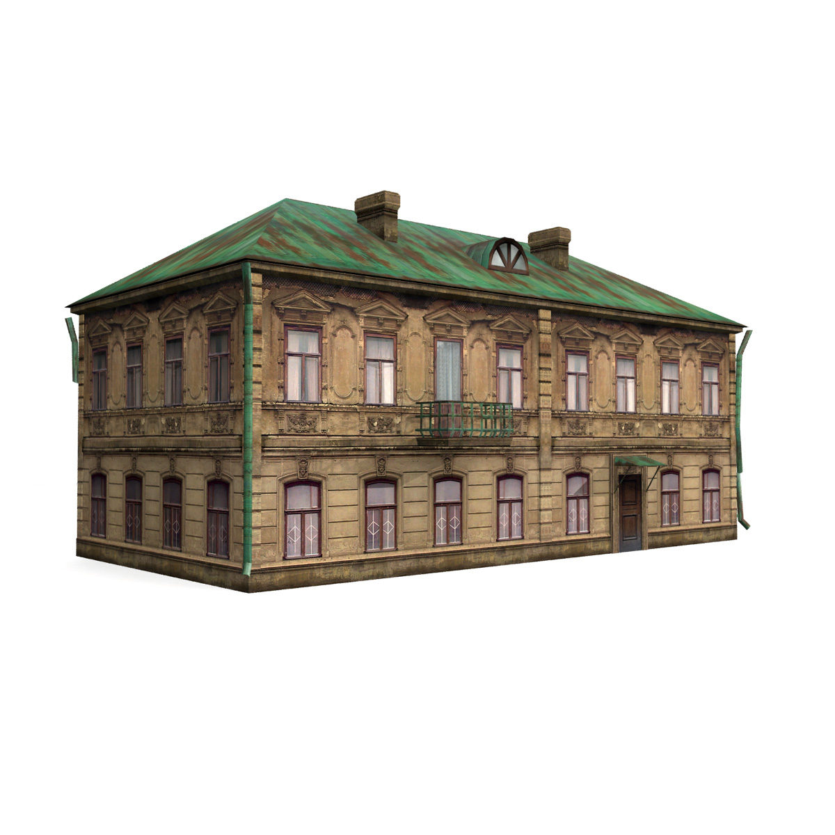 3d old victorian house model