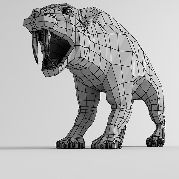 3d model sabertooth