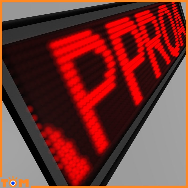 3d led scrolling text